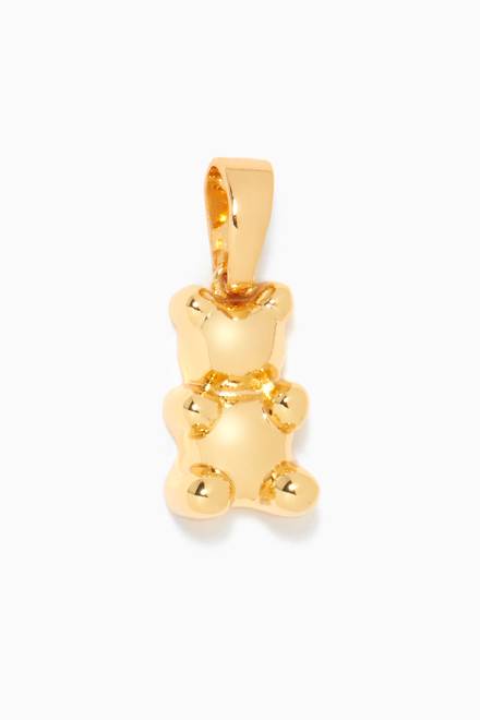 Shop Crystal Haze Blue Nostalgia Pave Bear Pendant in 18kt Gold Plating ...