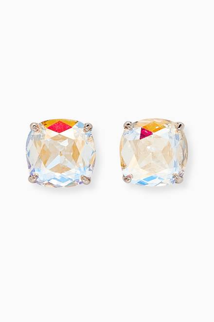 Shop Kate Spade New York Silver KS Small Square Studs in Metal for ...