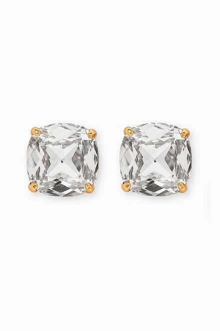 Shop Kate Spade New York Silver KS Small Square Studs in Metal for ...