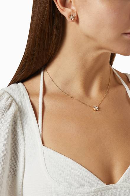 Shop Marli Yellow Cleo Rev Pink Opal Diamond Mini Pendant Necklace in ...